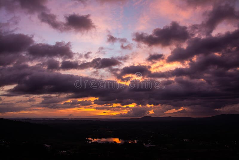 Landscape of the Sky during Twilight or Sunset Stock Photo - Image of ...