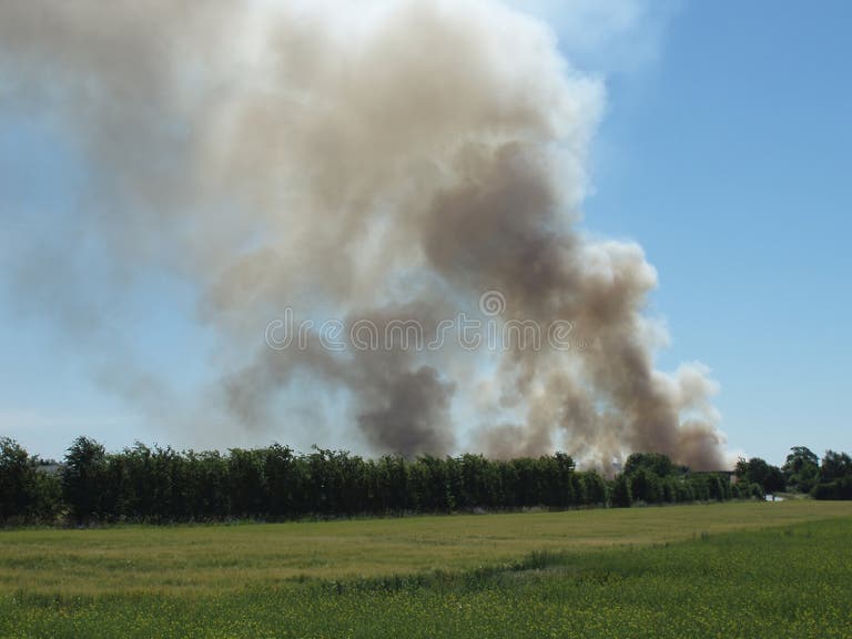 Landscape with Smoke from Fire Stock Image - Image of landscape, fire ...