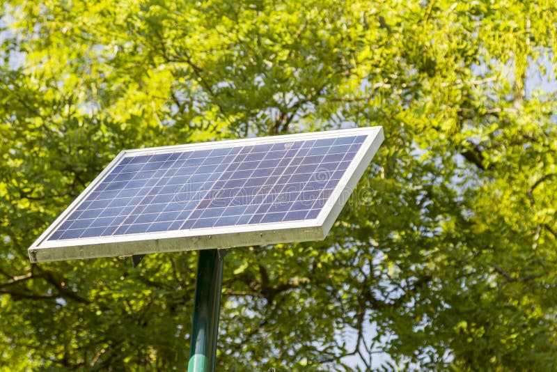 Landscape of Solar Panels Located in a Park Stock Photo - Image of ...