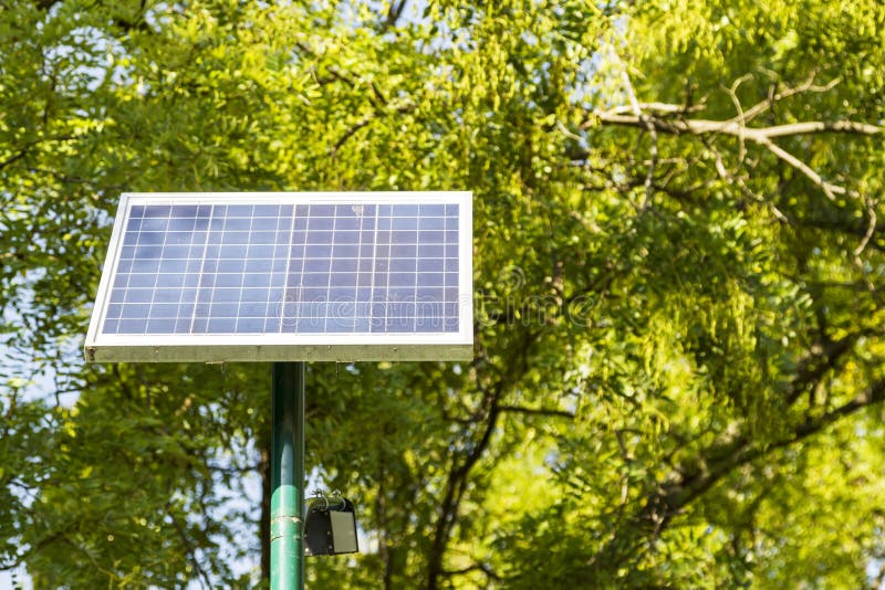 Landscape of Solar Panels Located in a Park Stock Photo - Image of ...