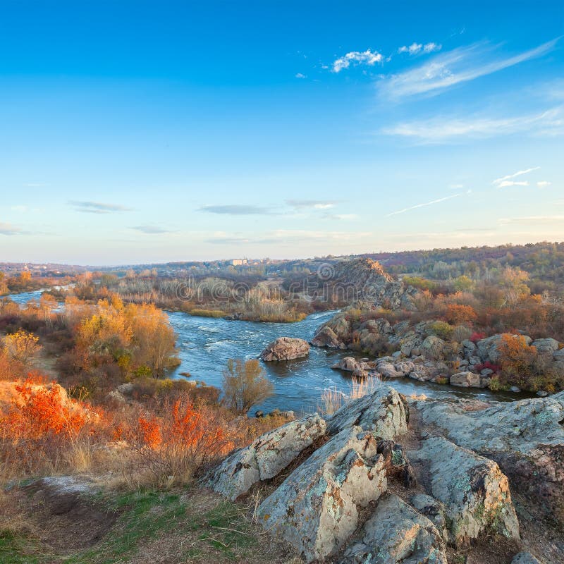 Landscape with Southern Bug River Stock Image - Image of nature, dream ...