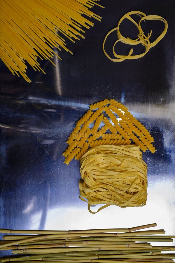 Landscape from Spaghetti and Pasta Stock Photo - Image of clouds ...