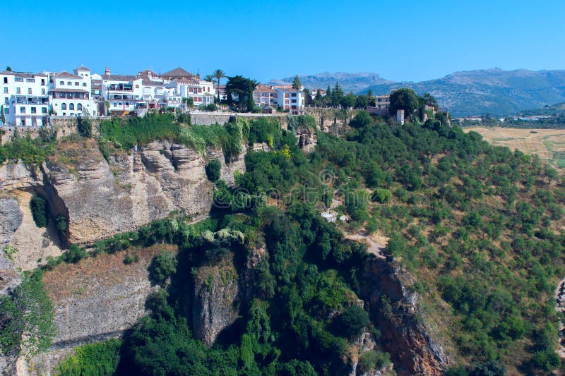 Old City of Ronda at Sunset in Andalusia, Spain Stock Image - Image of ...