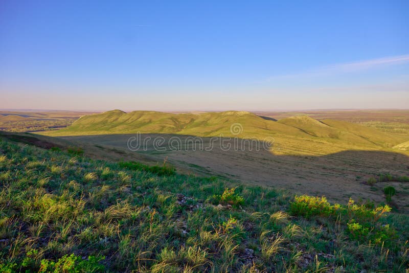 Spring South Ural Mountains Illuminated by the Sun Stock Image - Image ...