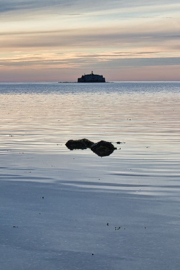 Landscape in St. Helens Beach, Isle of Wight Stock Photo - Image of ...