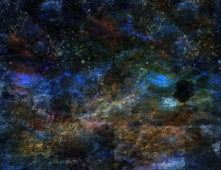 Landscape with Stars stock illustration. Illustration of morning - 22760266