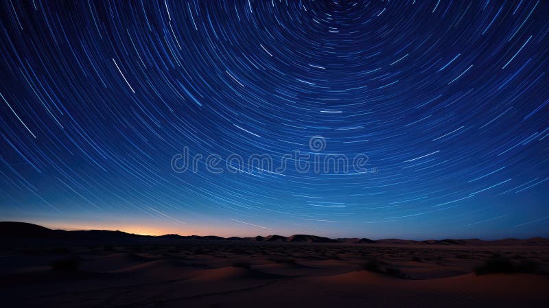 Landscape stars circle stock illustration. Illustration of dunes ...