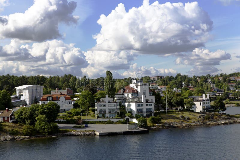 Landscape on Stockholm Archipelago Editorial Stock Photo - Image of ...