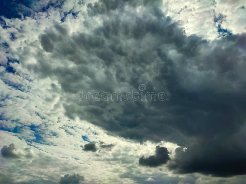 Landscape from Storm Clouds. Textured Clouds Stock Image - Image of ...