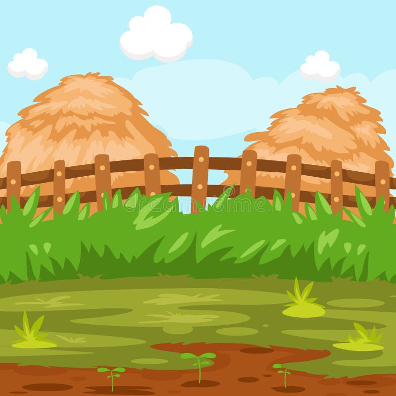 Landscape straw stock vector. Illustration of cultivated - 25672547