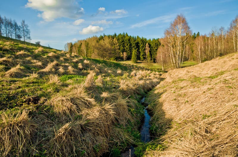 Landscape with stream stock image. Image of outdoors - 25197595
