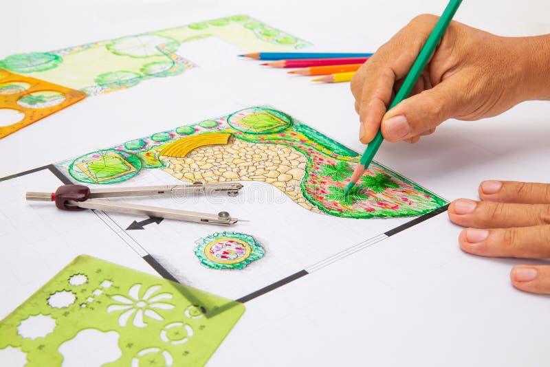 Landscape Student Designing Eco-Friendly and Sustainable Garden ...