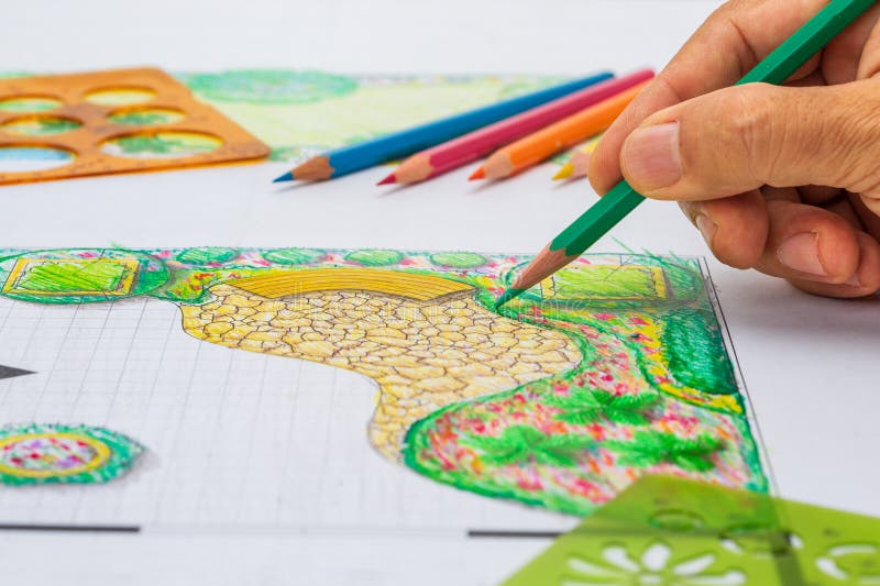 Landscape Student Designing Eco-Friendly and Sustainable Garden ...