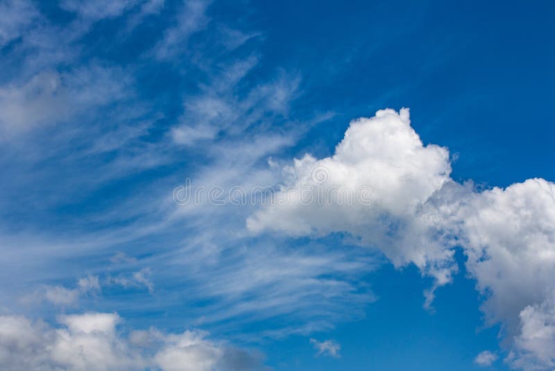 Landscape of Summer High Blue Sky, Background Image Stock Photo - Image ...