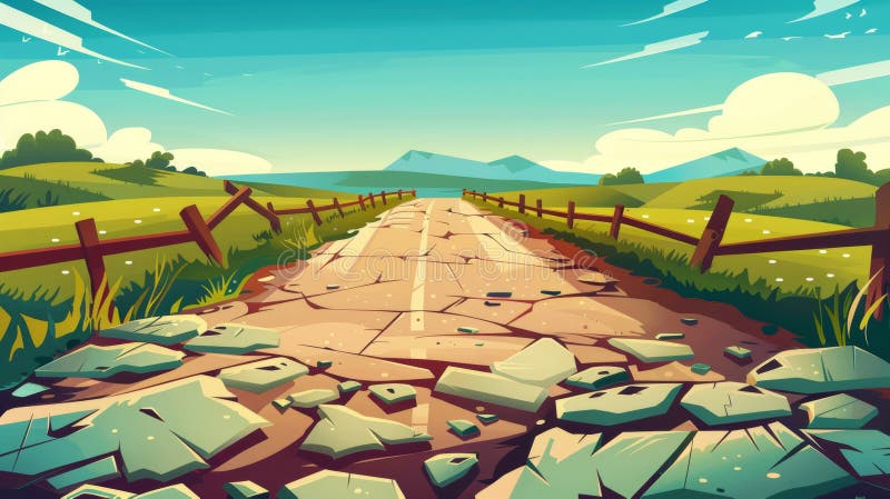 Cracks in Asphalt Roads Caused by Earthquakes. Cracks on the Highway on ...