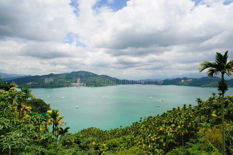 Landscape of Sun-moon Lake in Taiwan Stock Image - Image of dock, blue ...