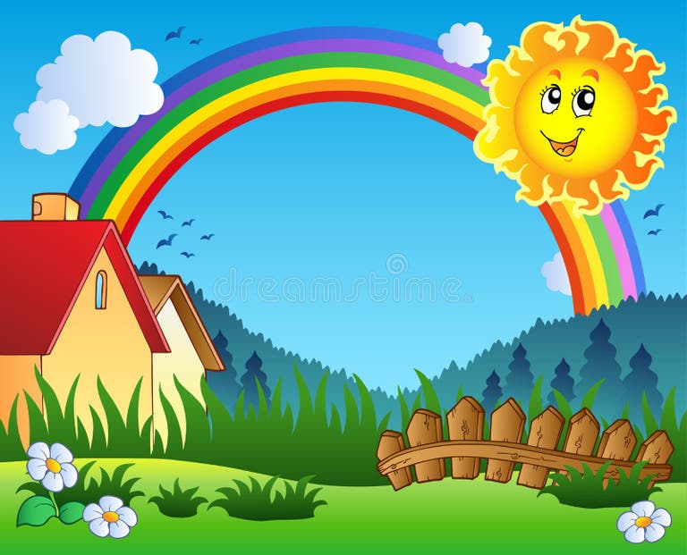 Sun Rainbow Scenery Stock Illustrations – 4,225 Sun Rainbow Scenery ...