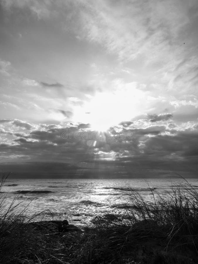 Landscape of sun rays stock photo. Image of coast, rays - 259256790