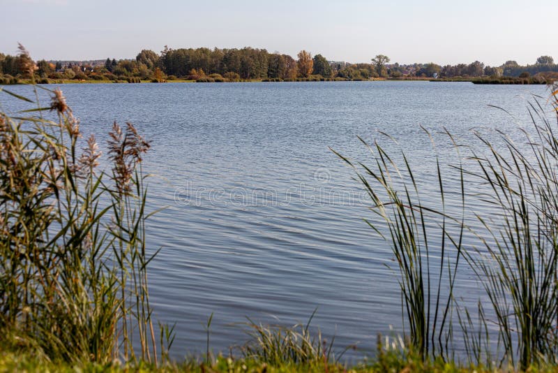 Landscape on a Sunny September Day by the Lagoon Stock Photo - Image of ...