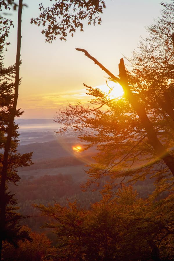 Landscape of Sunrise in the Mountains. Horizontal Photography Stock ...