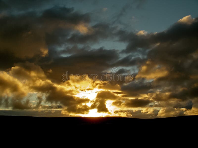 Landscape of the Sunset. Beautiful Sky. Colors of Sunset Stock Photo ...