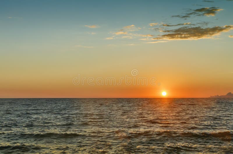 Landscape: Sunsets on the Sea. Stock Photo - Image of beautiful, bright ...