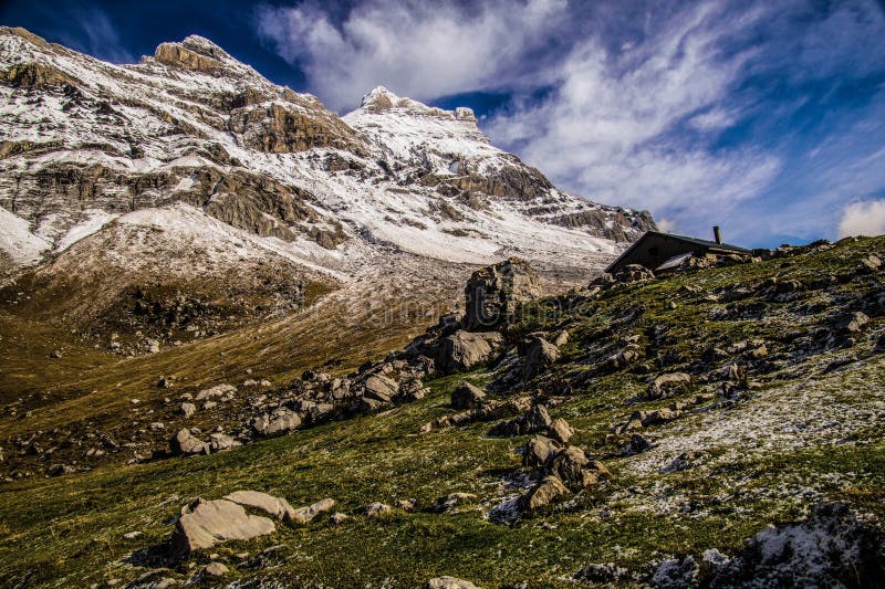 Landscape of the Swiss Alps in the Fall Stock Photo - Image of view ...