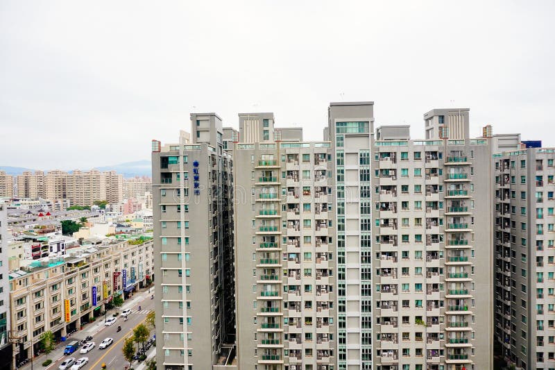 The Landscape of Taichung City Editorial Stock Image - Image of ...