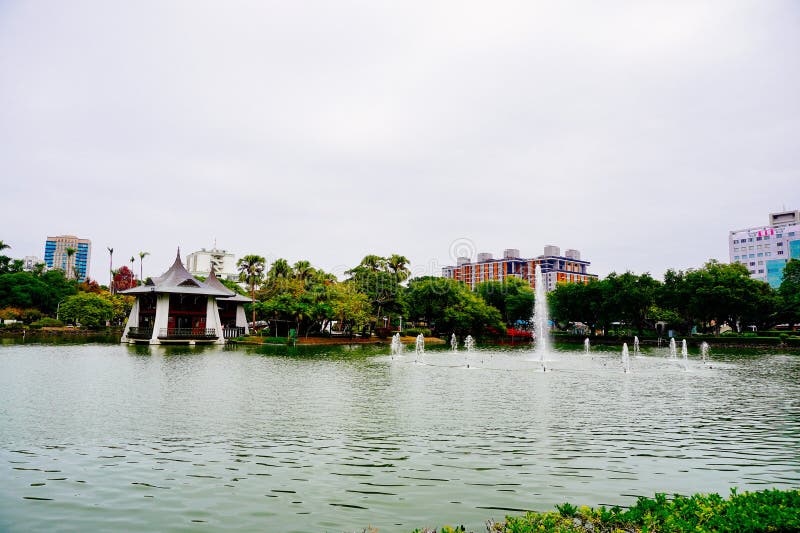 The Landscape of Taichung Park Stock Photo - Image of landmark ...