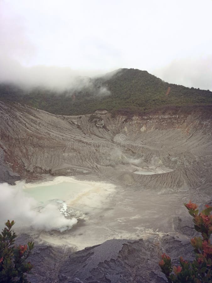 Landscape in Tangkuban Parahu Stock Image - Image of waterway, parahu ...