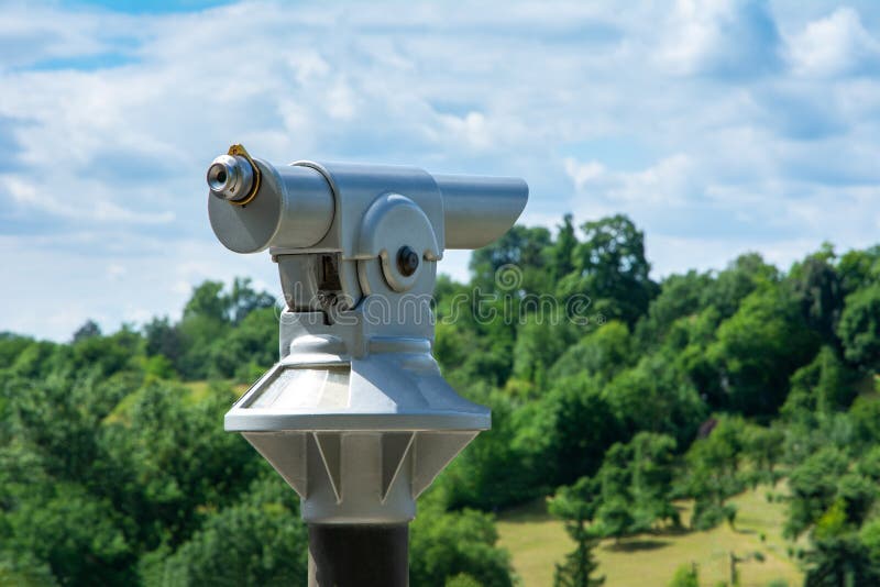 Telescope at an Observation Point Stock Image - Image of point, lookout ...