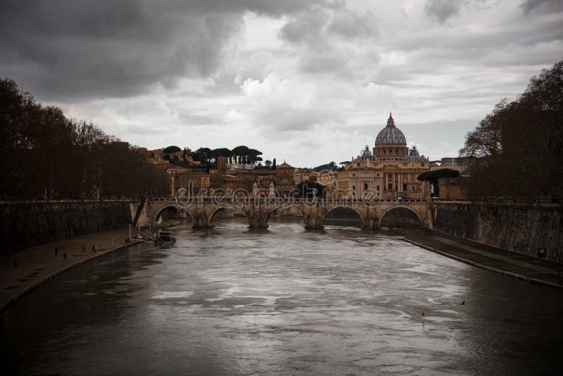 Tevere river in Rome stock photo. Image of roma, water - 124489728