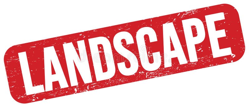 LANDSCAPE Text on Red Lines Stamp Sign Stock Illustration ...