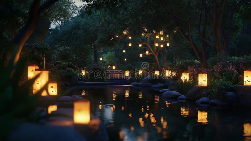 Landscape theme at night stock image. Image of dark - 341990261