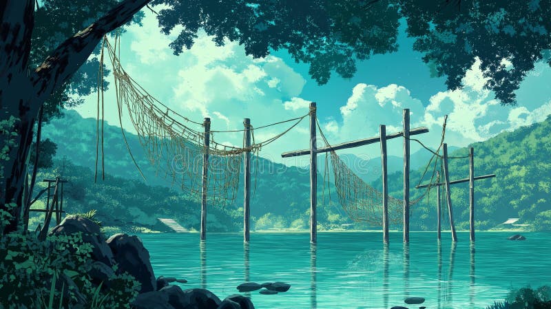 Landscape Theme with Peaceful Mood Stock Photo - Image of river ...