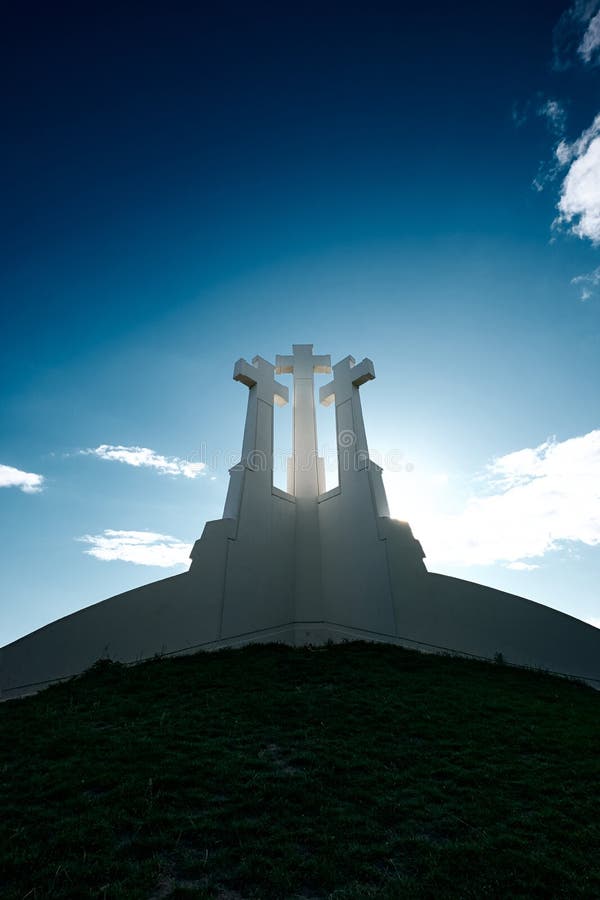 Three Crosses, Vilnius, Lithuania Stock Image - Image of catholic ...