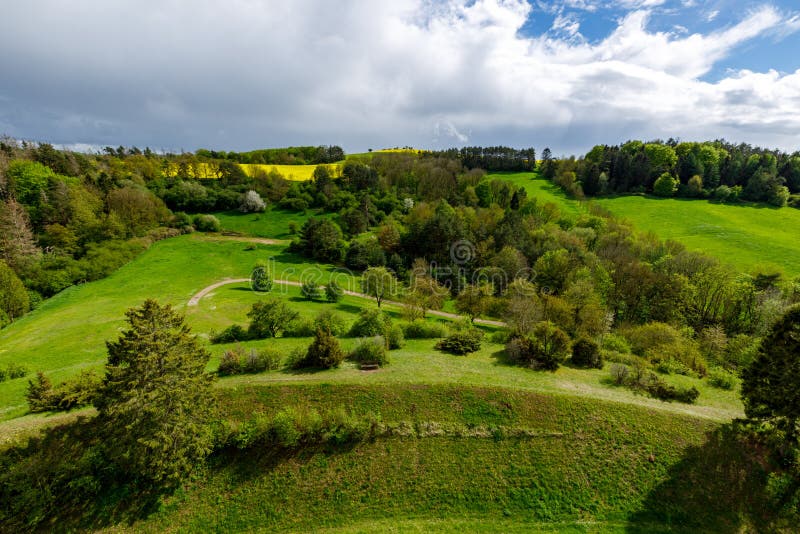 Landscape of the Thuringia Forest at Eisenach Stock Image - Image of ...