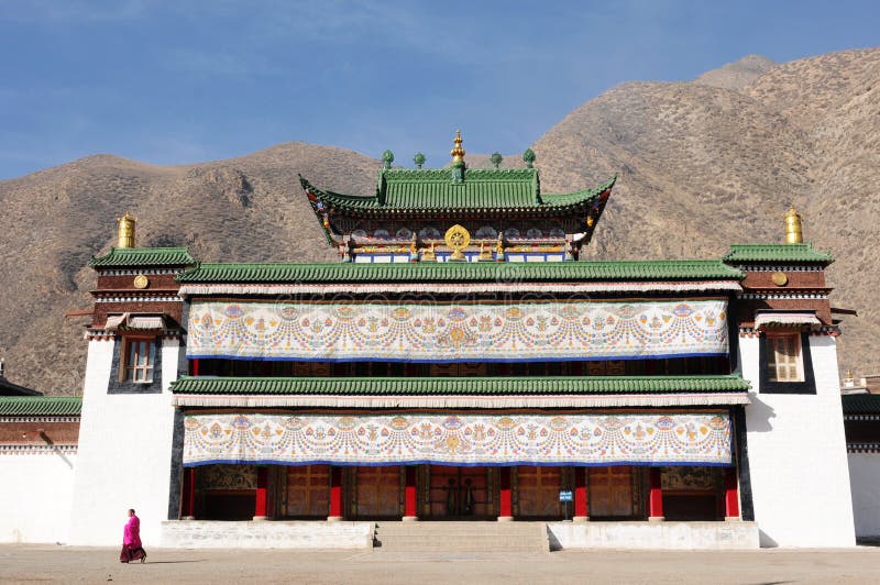 Landscape in Tibet editorial image. Image of tower, ancient - 18375245