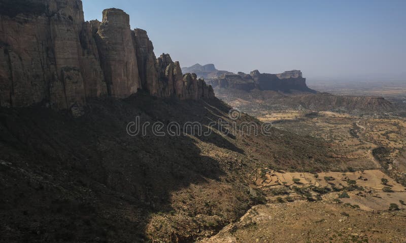 Landscape of Tigray, Ethiopia. Stock Image - Image of panoramic, hill ...