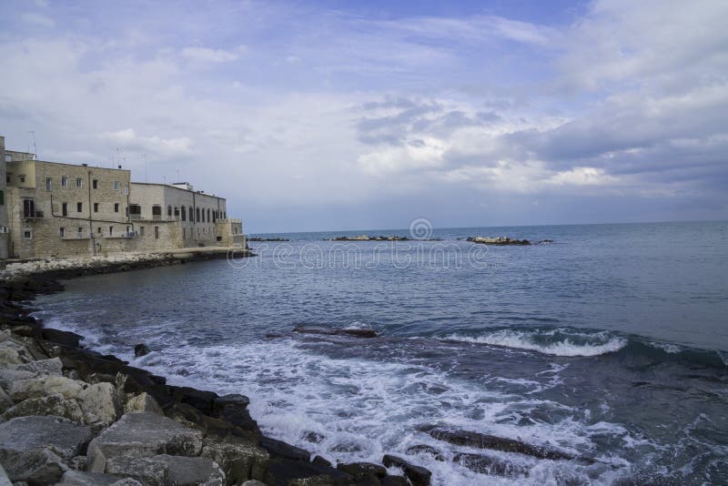 Landscape of Molfetta Seaport. Apulia. Stock Image - Image of dock ...