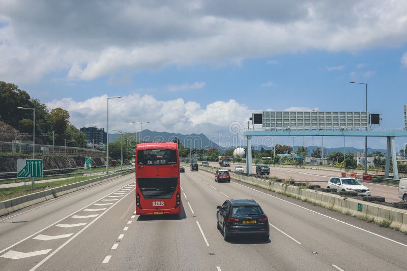 A Landscape of Tolo Highway, Hong Kong May 4 2023 Editorial Photo ...