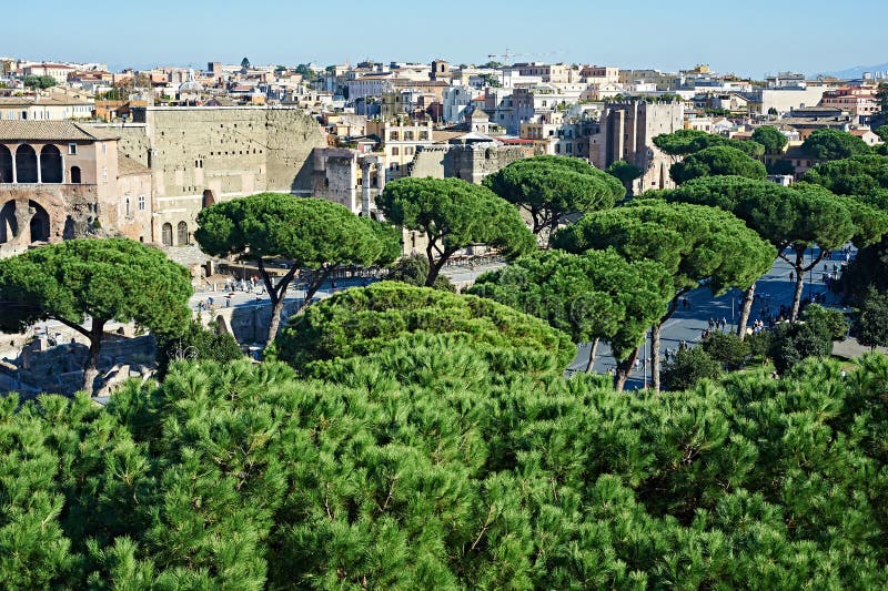 Landscape with Trees of City Rome Stock Photo - Image of rome, panorama ...