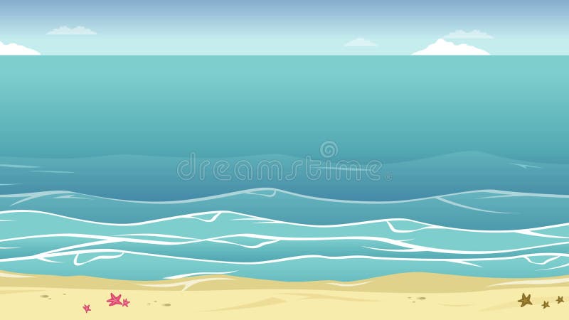 Landscape of Tropical Beach Animation Stock Video - Video of drawing ...
