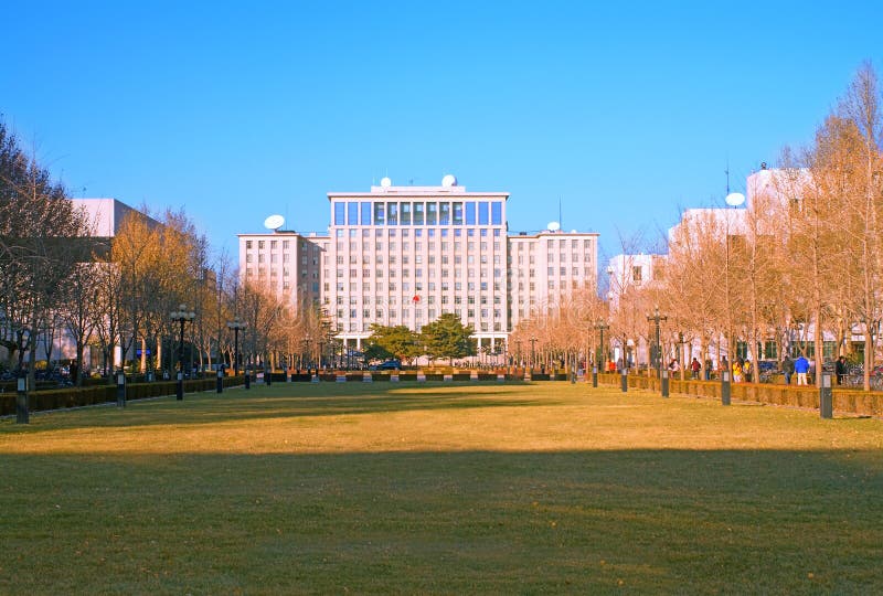 Landscape of Tsinghua University Stock Photo - Image of building ...