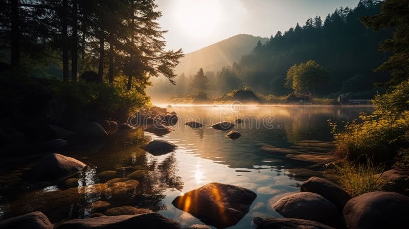 The Landscape of Untameable Nature of Snow Mountains and River Forest ...