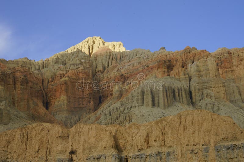 Landscape from Upper Mustang Nepal Stock Image - Image of valley ...