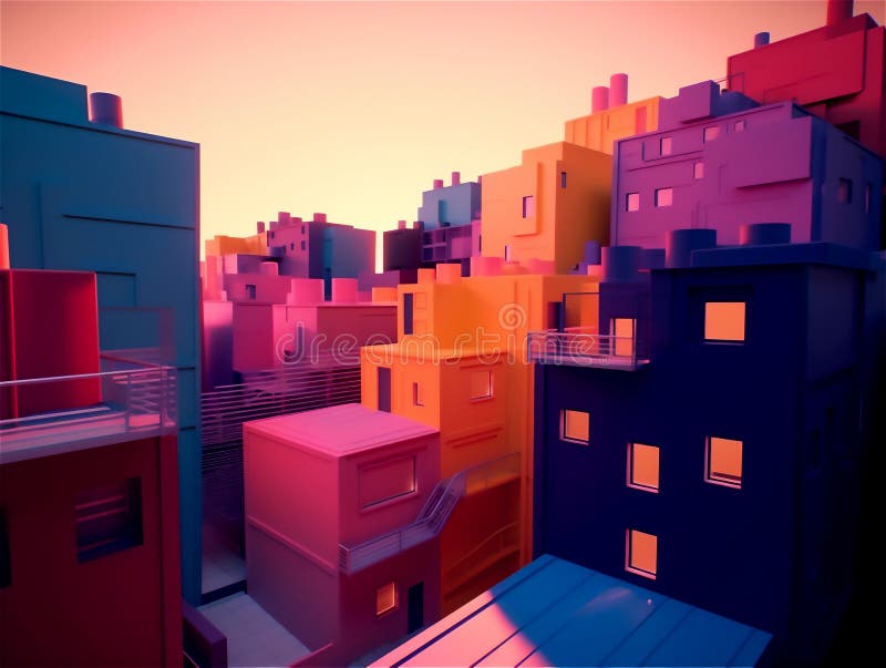 Landscape Urban Composition Stock Illustration - Illustration of ...