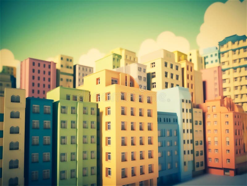 Landscape Urban Composition Stock Illustration - Illustration of ...