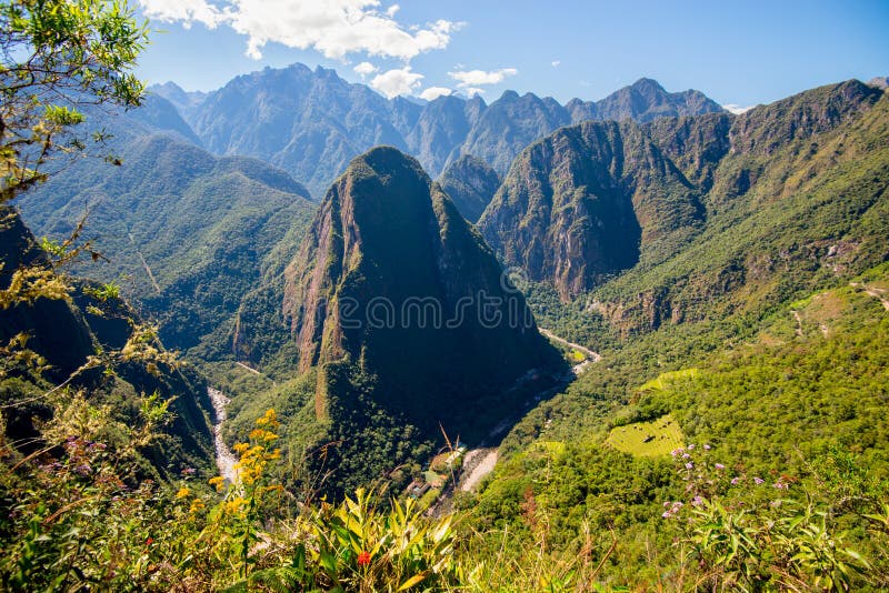 Landscape of Urubamba Valley at Machu Picchu - Peru Stock Image - Image ...