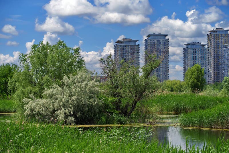 Landscape in Vacaresti Nature Park, Landmark Attraction in Bucharest ...